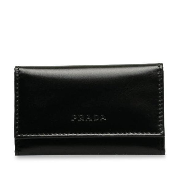 Prada | Accessories | Prada 6 Key Case M222 Black Leather Ladies Prada ...
